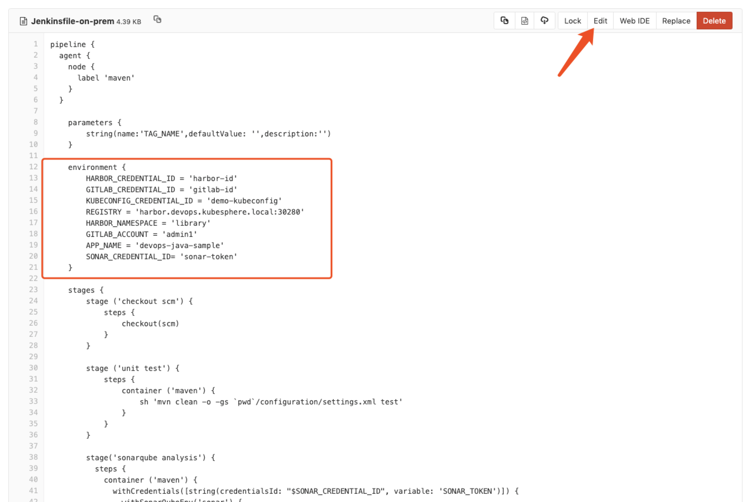 Building A Pipeline Based On GitLab And Harbor KubeSphere Documents